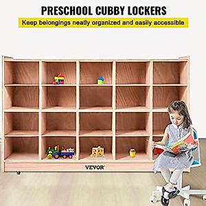 Happybuy 20-Section Cubbies for Classrooms, Cubby Storage Cabinet, Classroom Cubbies, Compartment Storage Cabinet, Classroom Furniture for Home, School, Kindergarten