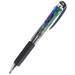 Tombow 4 Colors Ballpoint Pen, Reporter 4, Black, Red, Blue, Green, Transparent Body (BC-FRC20)