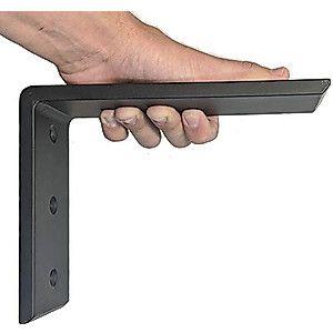 Heavy Duty Black Steel 6" x 8" Countertop Support Brackets