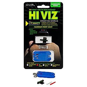 HIVIZ LCLW01 Ruger LC9/LC380 Interchangeable LITEWAVE Front Handgun Sight Green, Red, and White, One Size