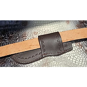 Custom Cross Draw Knife Sheath for Buck 102 Knife. The Sheath Is Made Out of 10 Ounce Water Buffalo Hide Leather the Leather Is Soft Pliable and Very Durable. This Sheath Can Be Worn on the Right or Left Hand Side. It Is Died Dark Brown with Border Toolin