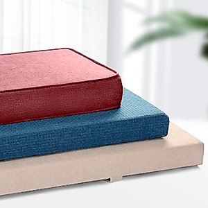 Lokex Bench Cushion,Custom Size 90+Color Waterproof Double Piping Bench Cushions for Outdoor Furniture,Non-Slip Window Seat Cushions Indoor