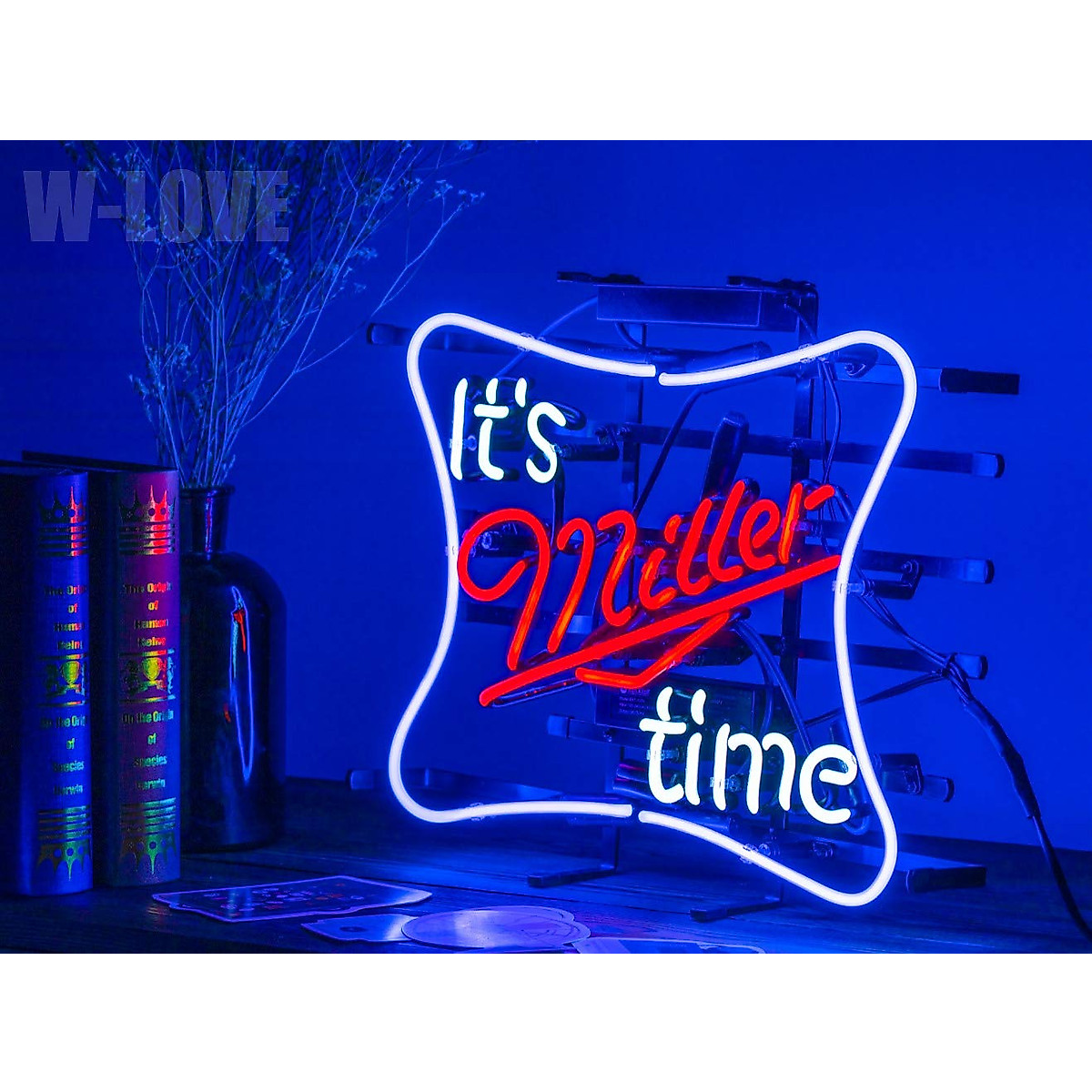 Mirsne Neon Signs, Glass Tube Neon Lights, 17 inch Neon Light Sign, The Best Bar Beer Wall Signs Lights for Bedroom Room Hotel Gameroom Party Decor Gifts.)