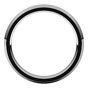 Continuum Sterling Silver 3mm Knife Edge Comfort Fit Band Unique Design, Size 5