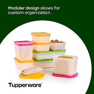 Tupperware Freezer Mates Gen II 8 Piece Food Storage Container Set, Dishwasher Safe and BPA Free (8 Containers, 8 Lids)