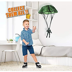 Click N' Play Military Toys Airborne Trooper 10 Piece Play w/Accessories Military Action Figures Toy Set with Soldier Men &Military Accessories, Army Men Toys for Boys Ages 3 Military