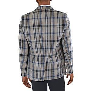 Lauren Ralph Lauren Mens Lassiter Linen Classic Fit Two-Button Blazer Tan 46R