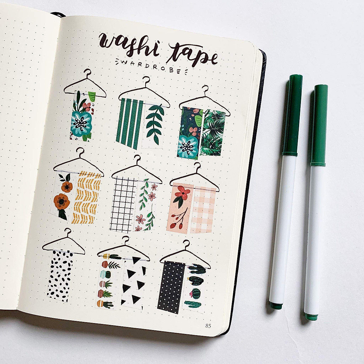 Washi Tape Set of 16 Rolls of 15 mm Wide Washy Tape Cute Decorative Tape for Journaling, Scrapbooking, Crafts, Bullet Journals, Planners, DIY Décor, Craft Supplies For Adults & Kids (Meadow)