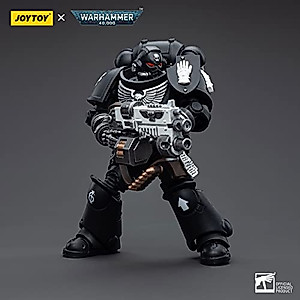 JoyToy 1/18 Action Figure Warhammer 40,000 Iron Hands Intercessors Brother Ignar Collection Model(4.76 inch)