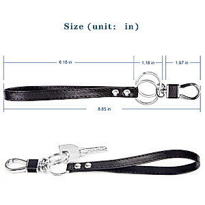 Amazon Essentials - Lanyard Keychain with Detachable Alloy Metal Rings Metal Rings (black)