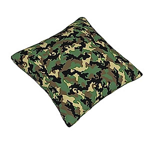 WURTON Camo Print Throw Pillow Covers, Soft Square Cushion Case,for Sofa, Couch,Bed Chair-18 X 18 Inch