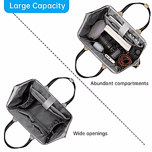 VSNOON Laptop Backpack for Women, 15.6 Inch Travel Backpack Purse with USB Port, Stylish, Water Resistant, Backpack for Women Men Girls Teacher Nurse School Work Travel, Black