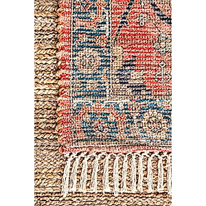 nuLOOM Sonja Flatweave Jute Runner Rug, 2' 6" x 8', Multi