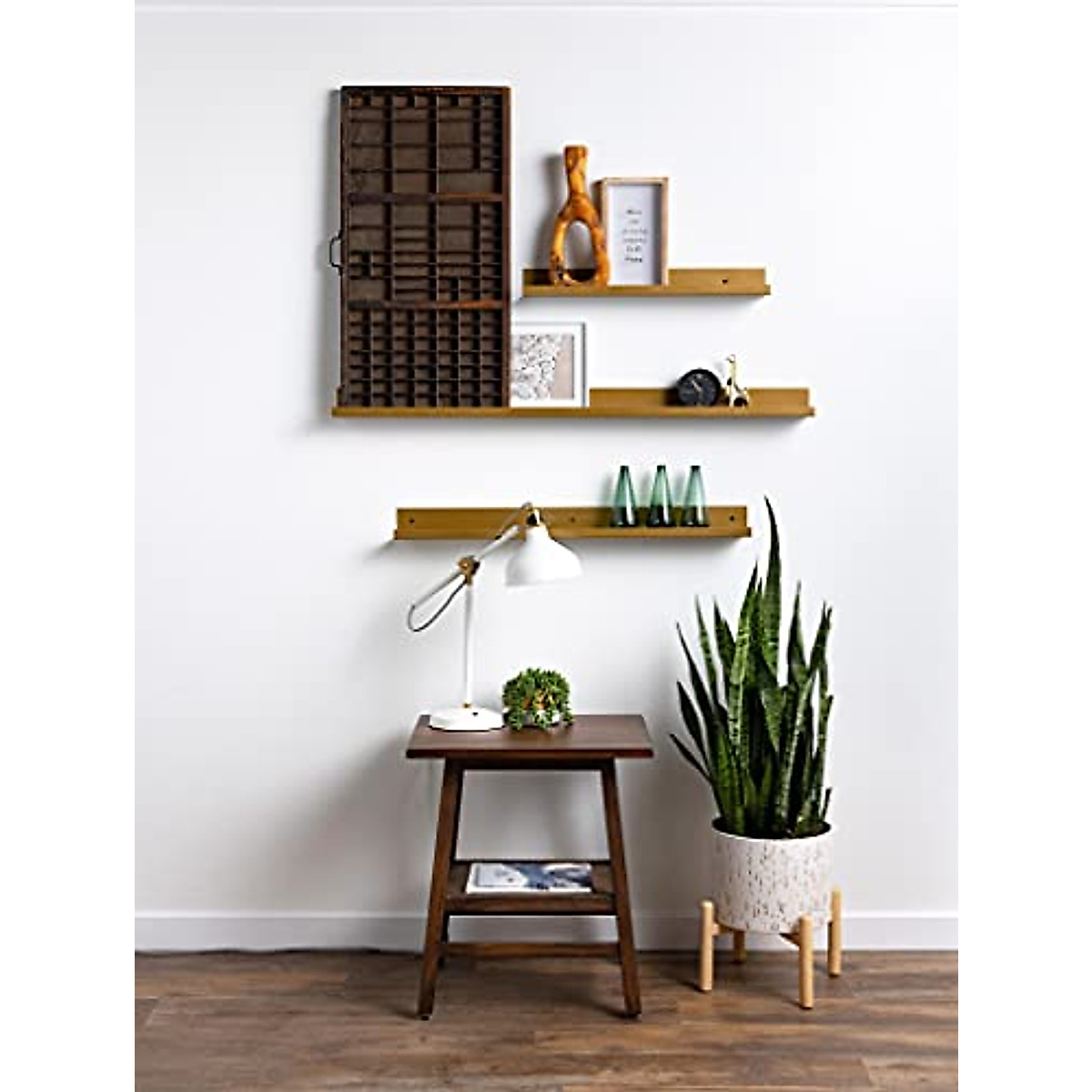 Infinite Design Floating Metal Wall Shelf – Minimalist Premium Floating Shelves Made in USA | Easily Mounted, Perfect Floating Shelf for Your Living Room, Kitchen, Bathroom or Bedroom | Gold, 36 Inch