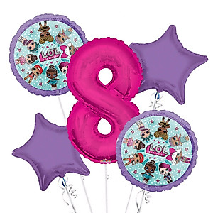 VERSAINSECT loon Bouquet 8th Birthday 5 pcs - Party Supplies