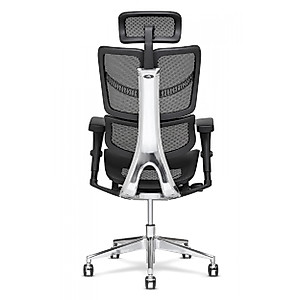 X-Chair XG-Wing Management Task Chair, Black K-Sport Mesh Fabric with Headrest - Ergonomic Office Seat/Split-Back Design/Dynamic Variable Lumbar Support/Floating Recline/Perfect for Long Work Days