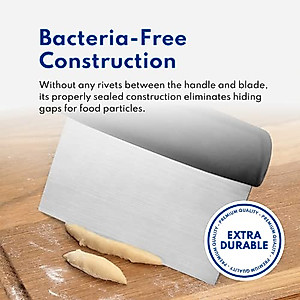 New Star Foodservice 36091 Plastic Handle Dough Scraper, 6 by 3-Inch, Black