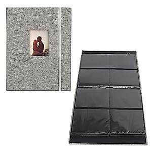 Photo Album, Mini Large Capacity Delicate Lightweight Photo Album for Ticket (Grey)