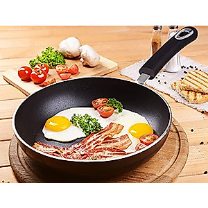 Utopia Kitchen - Saute Fry Pan - Nonstick Frying Pan - 11 Inch Induction Bottom - Aluminum Alloy and Scratch Resistant Body - Riveted Handle (Grey-Black)