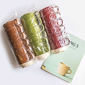 Sicaluya 11 oz Stackable Plastic Coffee Cups with Handle (6 Pack), Lightweight Party Cup for Kids & Adult & Elder, Dishwasher & Microwave Safe, Unbreakable Mug set for Water, Coffee, Milk, Juice, Tea