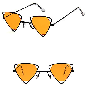 Shiratori Retro Classic Trendy Stylish Sunglasses for Men Women 100% UV Protection Triangle Designer Style Orange