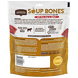 Rachael Ray Nutrish Soup Bones Dog Treats, Beef & Barley Flavor, 11 Bones
