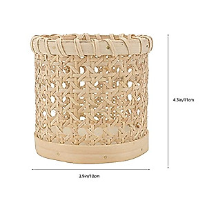 Alipis 2 pcs Cutlery for Storage Hand Cup Pen Snack Brush Rustic Silverware Holder Makeup Sundries X Bread Rattan Food Tray Wicker Pencil Stationery Mini Utensil Picnic Desktop Caddy