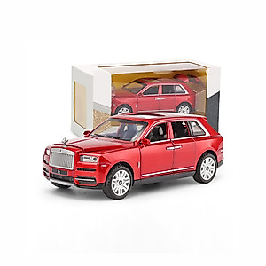 Red Rolls Royce Cullinan Toy Pull Back Vehicles Diecast Car Model with Light and Sound
