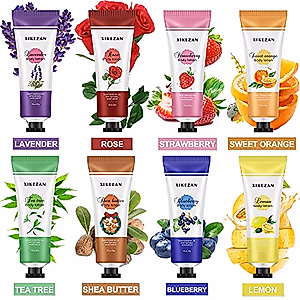 Body Lotion Butter w/8 Pack Travel Size Body Cream Women Gifts Set,Natural Skin Care Products Unique Birthday Christmas Stocking Stuffers Valentines Day Gifts for Her Women Girlfriend Mom Wife
