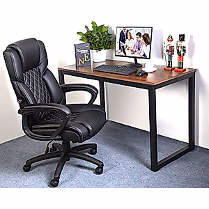 BOWTHY Executive Massage Office Chair with Heated,45°Reclining Ergonomic Office Chair with Footrest,High Back Computer Desk Chair with Wheels,Diamond-Stitched Cushion Leather Office Chair (Grey