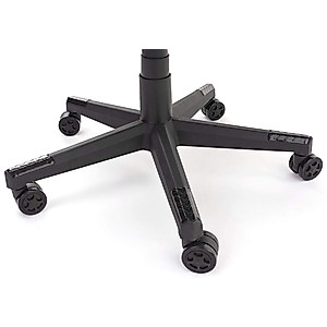 Displays2go Racing Style Gaming Chair for Office and Home Desk, Ergonomic Adjustments and Lumbar Support Pillow, Fabric Seat - Black (FDGAMECHGY)