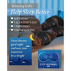 Bluetooth Sleep Headphones - Cozy Eye Mask with Wireless Music for Side Sleepers