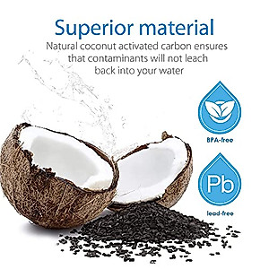 Waterdrop Whole House Water Filter, Carbon Filter, Reduce Iron & Manganese Filter Cartridge, Replacement for GE GXWH40L, FXHTC, Ispring, Culligan RFC-BBSA, Whirlpool, Any 10" x 4.5" System, 5 Micron