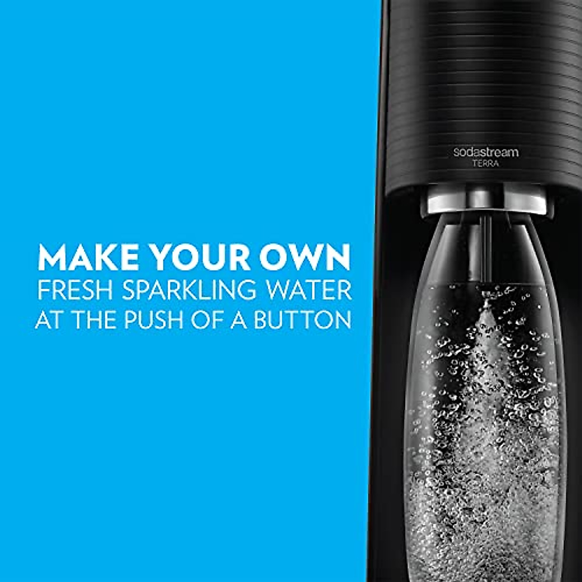 SodaStream Terra Sparkling Water Maker (Black) with CO2 and DWS Bottle