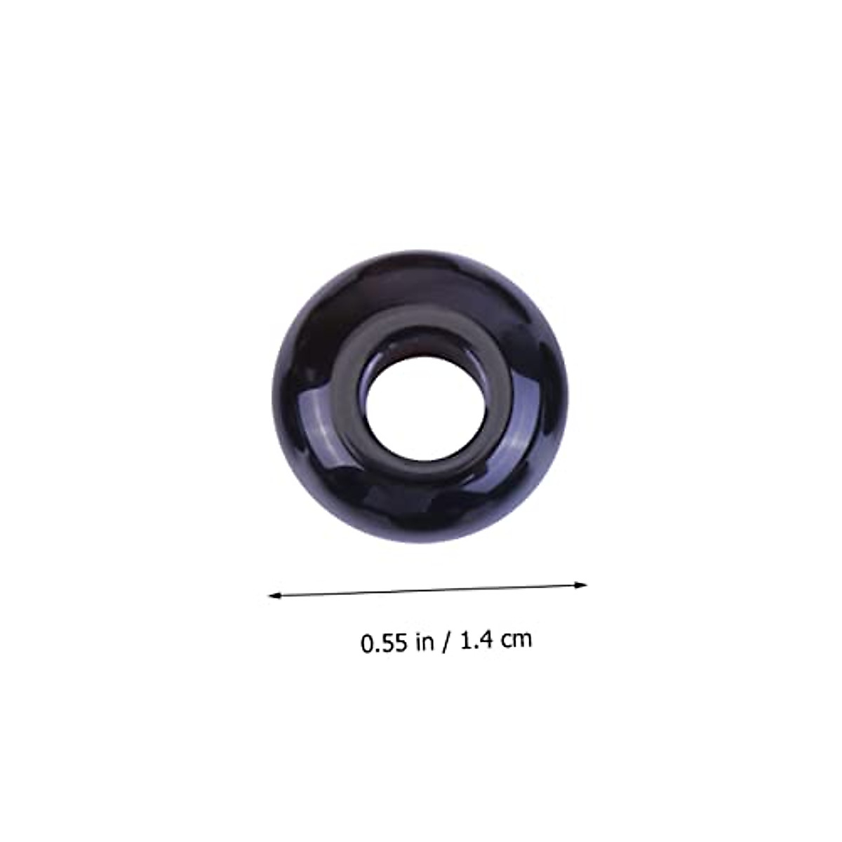 EXCEART 40 Pcs Beads with Large Holes Gemstone Beads Large Hole Spacer Beads Lava Beads Blue Lace Agate Beads Gemstone for Jewelry Making Beading Kits Loose Beads Round Beads Suite Natural