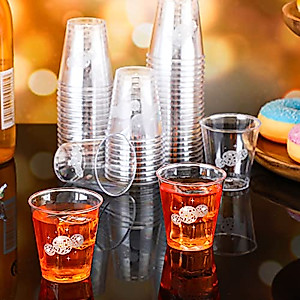 100 Pcs Disco Party Supplies Disco Shot Glasses Disco Ball Disposable Plastic Cups Disco Shot Glasses 70s 80s 90s Party Mini Bachelorette Cups 2oz Cup Bulk for Bachelorette Wedding Party Picnic Travel