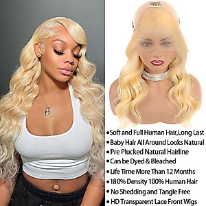Binrris 613 Body Wave Lace Front Wigs Human Hair 13X4 Lace Front Wigs Human Hair for Women 13x4 Ear to Ear Lace Frontal Wigs Brazilian Virgin Hair Lace Front Wigs Human Hair 180% Density 30 Inch