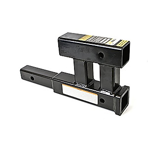 MaxxHaul 70070 Trailer Hitch - Dual Tow Hitch Extension Reciever - 4000 lbs. GTW Capacity , Black , Size: 2 inch