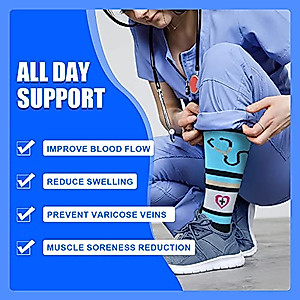 HLTPRO 4 Pairs Compression Socks for Women & Men - Best Support for Medical, Circulation, Nurses, Running, Travel