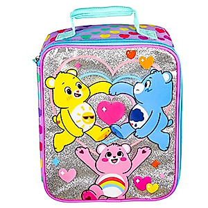 Carebears Lunch Tote Clear Design With Iridescent Underlay Lunch Bag Box