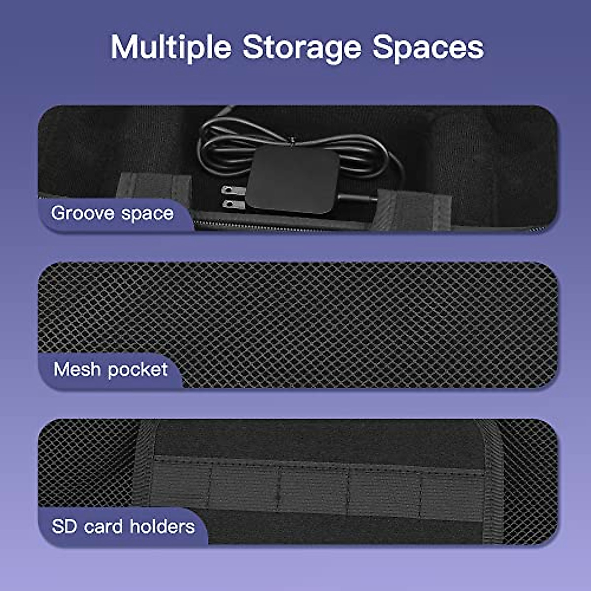 Carrying Case Compatible with Asus Ally and Steam Deck,Fit Charger AC Adapter,Portable Travel Carrying Case Pouch for Steam Deck Console & Accessories