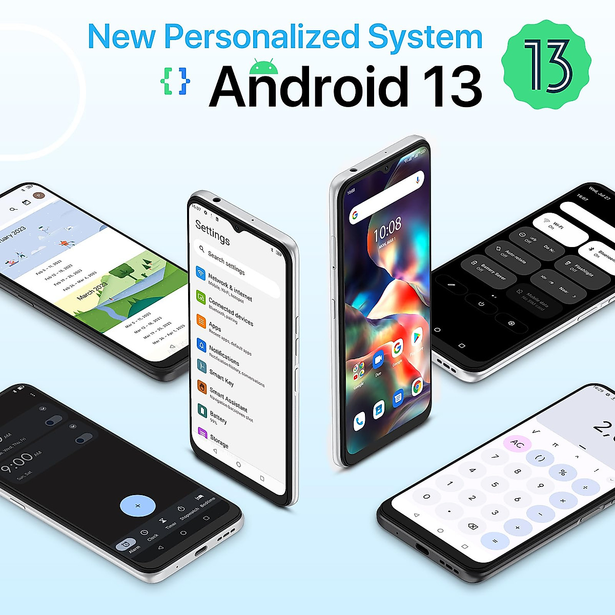 UMIDIGI F3 Pro 5G Unlocked Cell Phone, Android 13, 12(6+6)GB+128GB, 48MP Main Camera, 6.6" FHD+ Display, Octa-Core Processor, 6000mAh Battery, Dual 5G, NFC