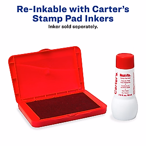 Carter's Felt Red Stamp Pad, 2.75 x 4.25 Inch Ink Pad (21071)