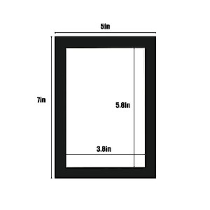 Egofine 5x7 Black Picture Mats Pack of 14, Frame Mattes for 4x6 Pictures,Acid Free, 1.2mm Thickness,with Core Bevel Cut