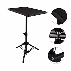FUNOMOCYA Adjustable Projector Mount Floor Stand 55cm Tall Metal Laptop Tripod Shelf Holder for Home Business