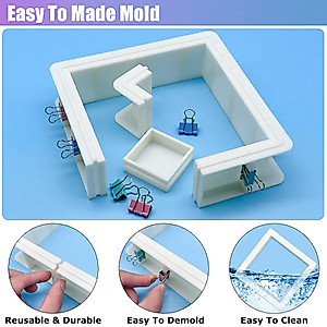 Nomanak 2-Pack Adjustable Mold-Housing for Silicone Molds-Making - Silicone Molds, Mold Making Silicone Rubber, Mold Housing Kit, Housing Frame for DIY Candle Molds, Soap Molds Making, Resin Molds.