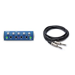 PreSonus HP4 4-Channel Headphone Amplifier and HOSA HSS-005 REAN 1/4" TRS to REAN 1/4" TRS Pro Balanced Interconnect