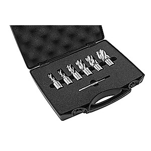 ACTOOL 6 PC 1/2" to 1-1/16" HSS ANNULAR Cutter Set 1" Cutting Depth with 3/4'' Weldon Shank
