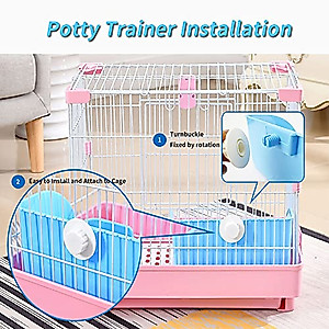 Dwarf Rabbit Corner Litter Box, Guinea Pig Potty Trainer, Small Animals Cage Accessories and Supplies for Hamster, Rats, Ferret, Bunny