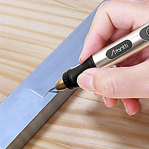 Mini Cordless Engraver Pen Rechargeable Engraving Pen Etching Tool Etcher Kit Set with | Tungsten Carbide Tip | for Metal Glass Wood Plastic